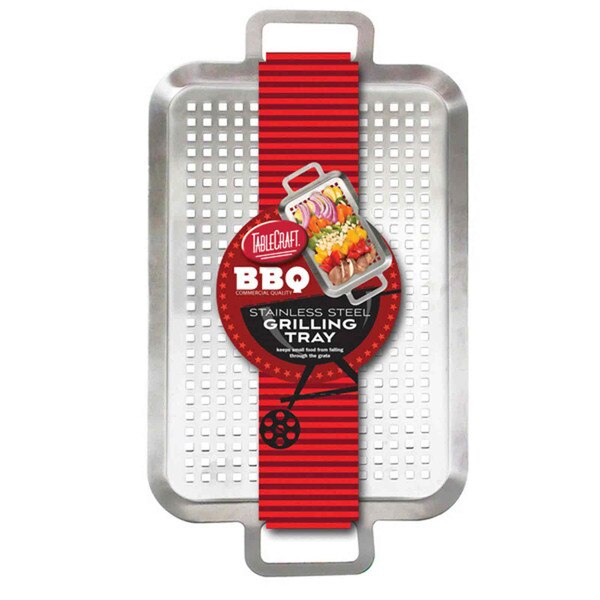 Grilling Tray With Handles, Silver